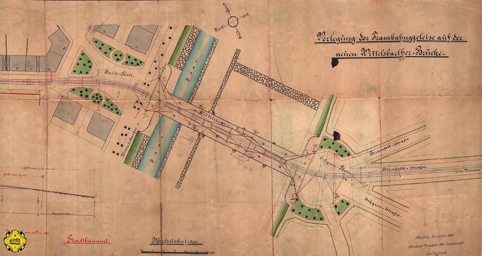 Der Baldeplatz mit seiner Schleife in München